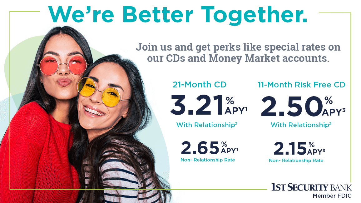 Personal Money Markets and CDs | 1st Security Bank